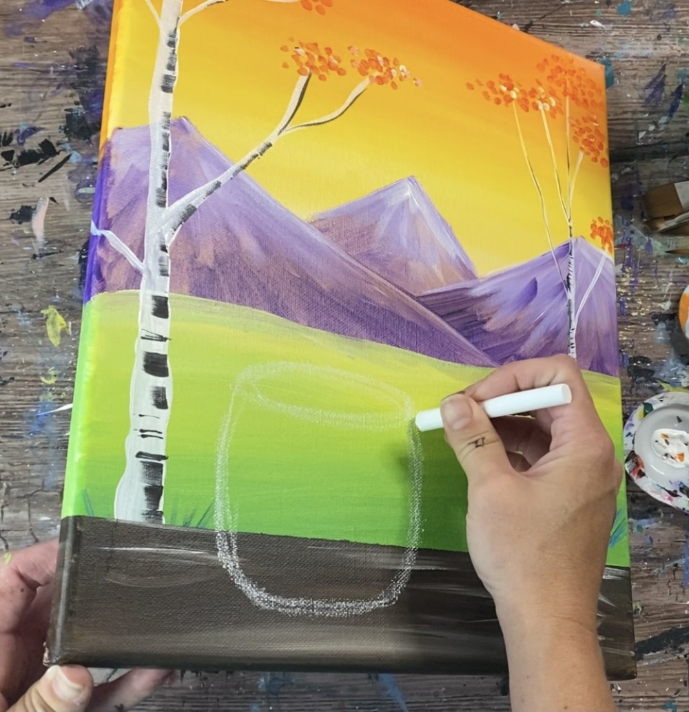 "Coffee At Sunset" Acrylic Painting Tutorial - Tracie Kiernan - Step By ...