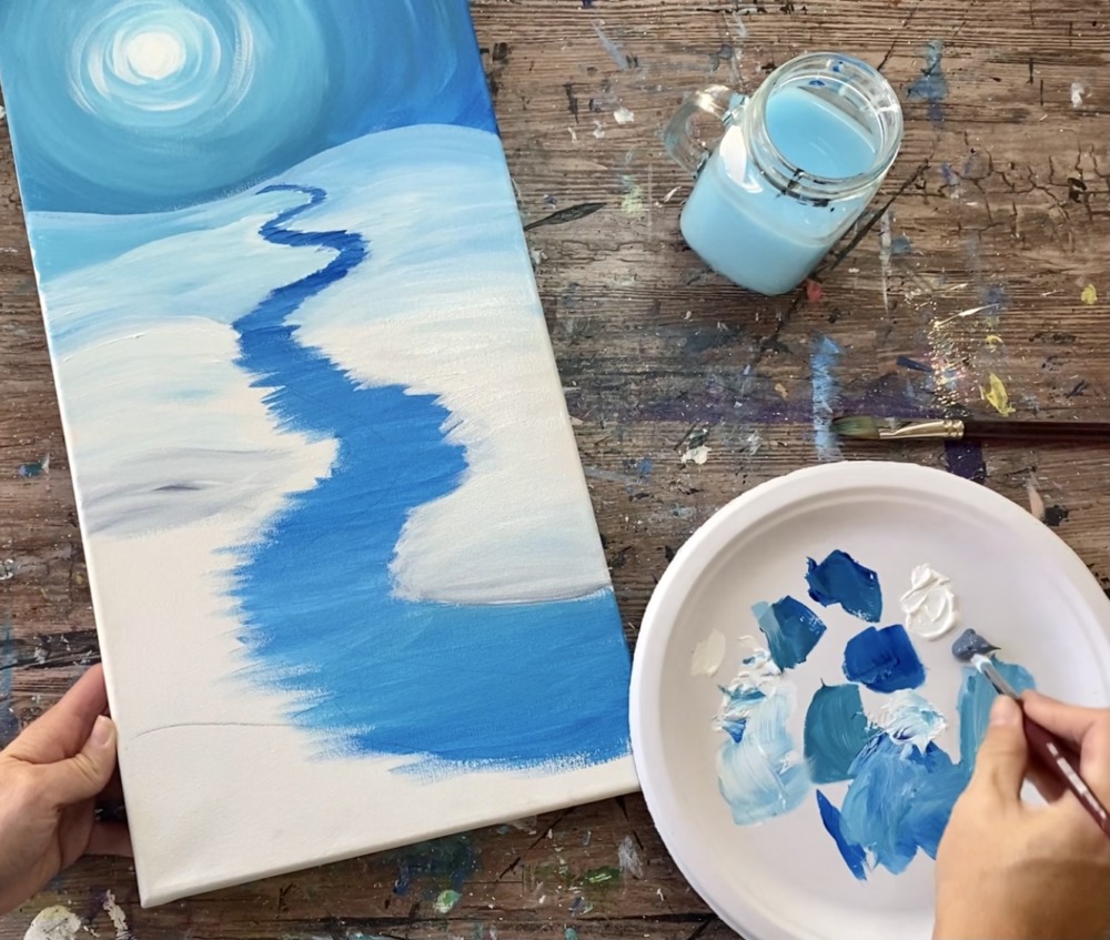 "Winter Wonderland" on Long Canvas - Tracie Kiernan - Step By Step Painting