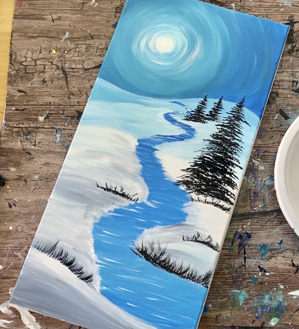 "Winter Wonderland" on Long Canvas - Tracie Kiernan - Step By Step Painting