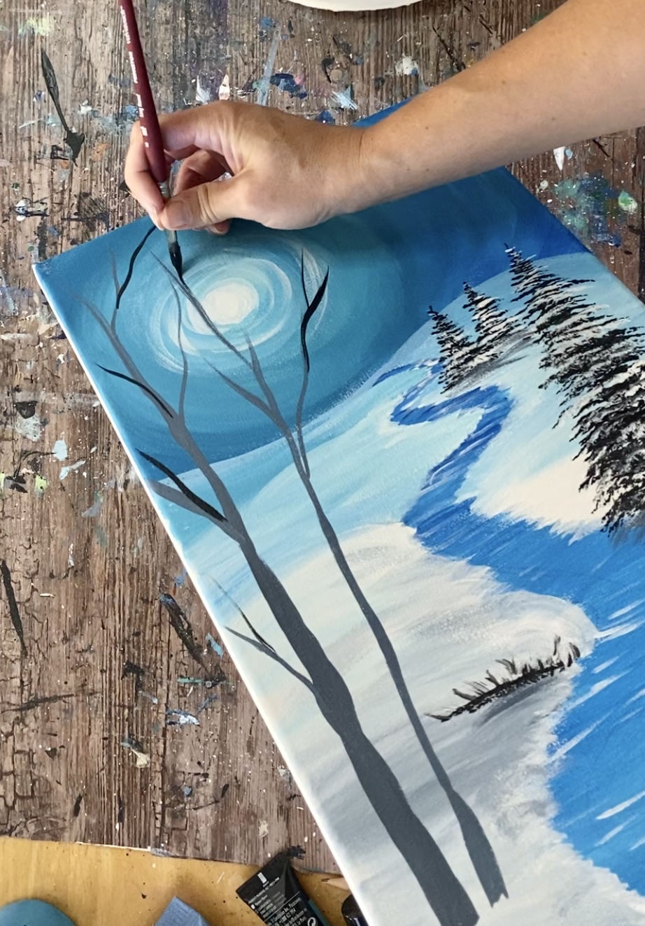 "Winter Wonderland" on Long Canvas - Tracie Kiernan - Step By Step Painting