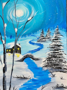 "Winter Wonderland" on Long Canvas - Tracie Kiernan - Step By Step Painting