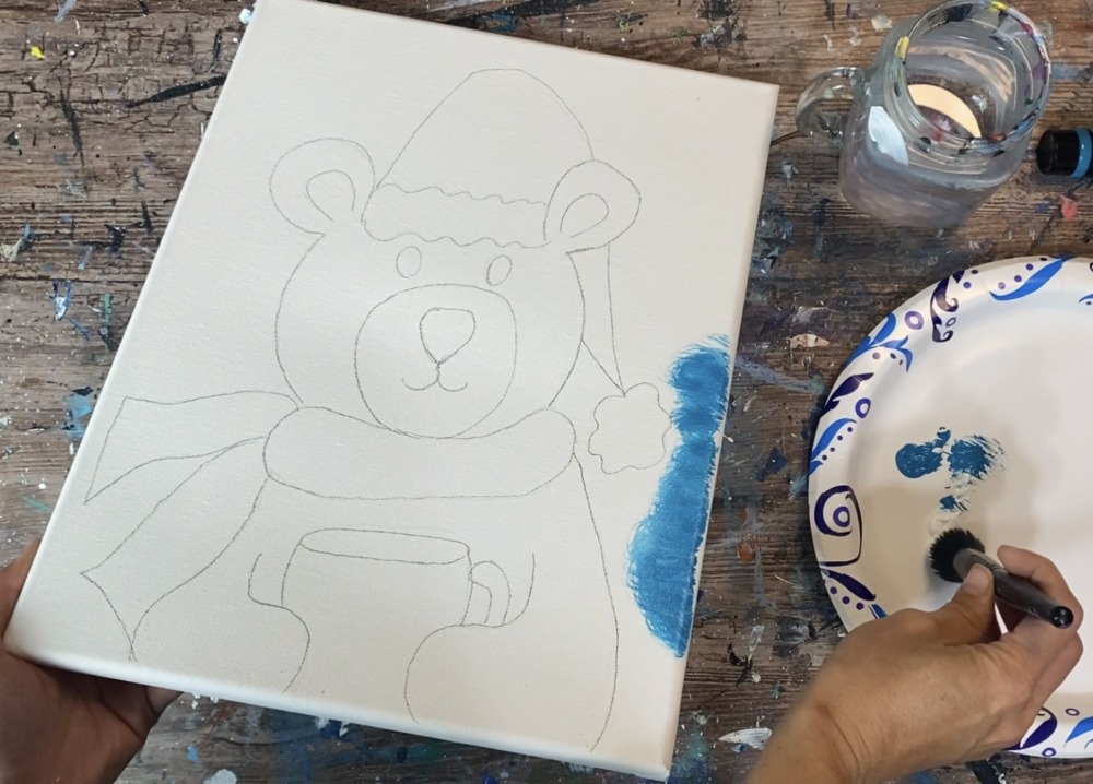 How To Paint A Polar Bear Easy - Tracie Kiernan - Step By Step Painting