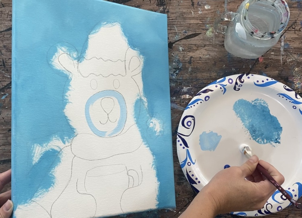 How To Paint A Polar Bear Easy - Tracie Kiernan - Step By Step Painting