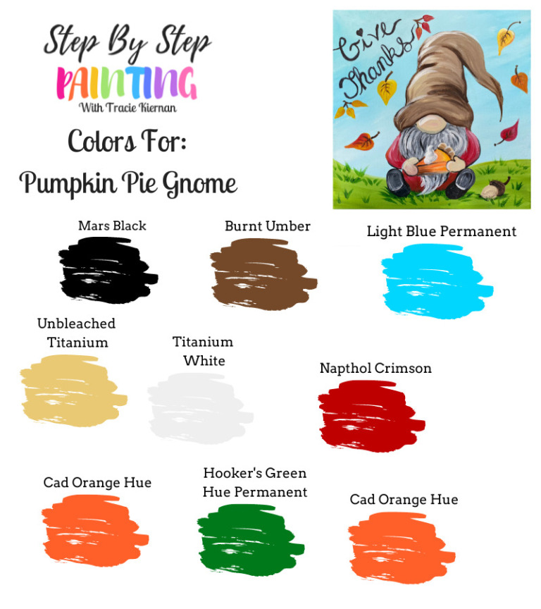 Thanksgiving Gnome Painting - Tracie Kiernan - Step By Step Painting