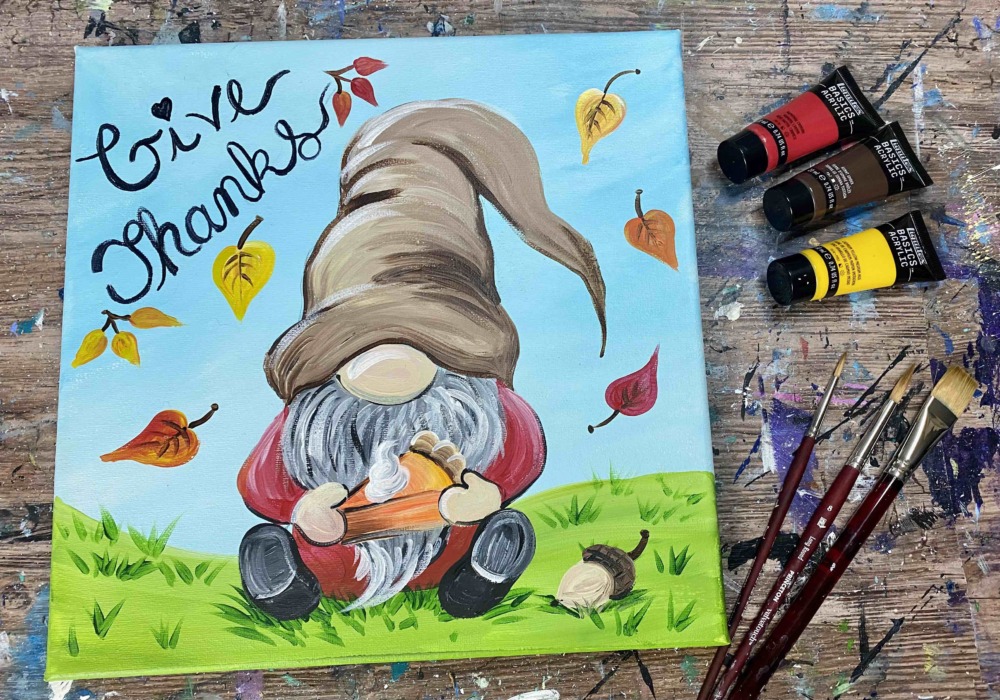 Thanksgiving Gnome Painting - Tracie Kiernan - Step By Step Painting