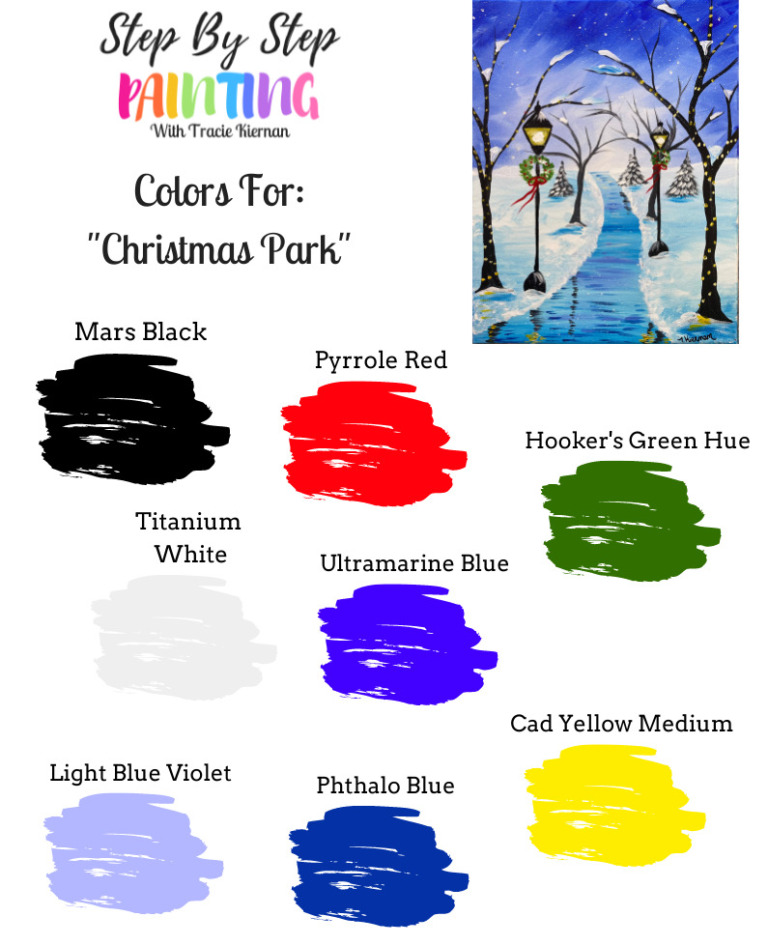 "Icy Winter Path" Acrylic Painting Tutorial - Tracie Kiernan - Step By ...