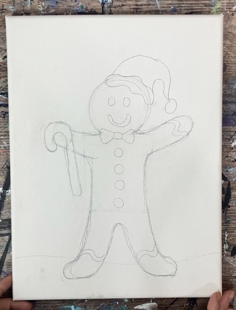 Gingerbread Man Acrylic Painting Tutorial - Tracie Kiernan - Step By ...
