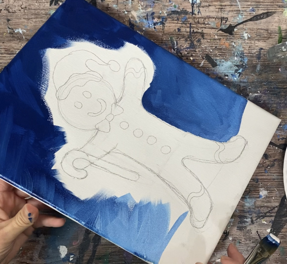 Gingerbread Man Acrylic Painting Tutorial - Tracie Kiernan - Step By ...
