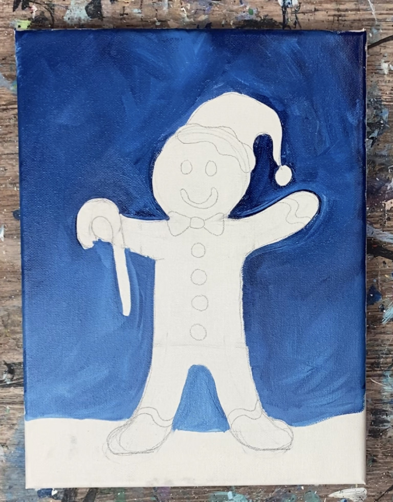 Gingerbread Man Acrylic Painting Tutorial - Tracie Kiernan - Step By ...