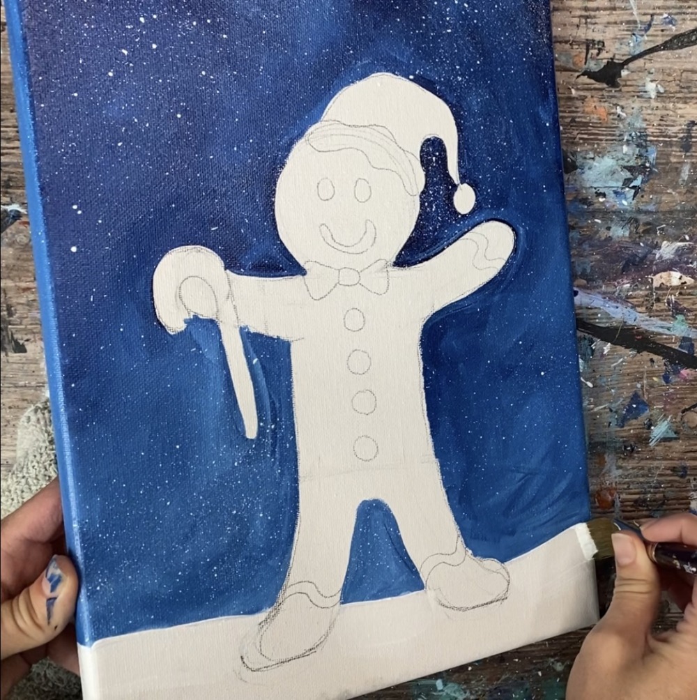 Gingerbread Man Acrylic Painting Tutorial - Tracie Kiernan - Step By ...