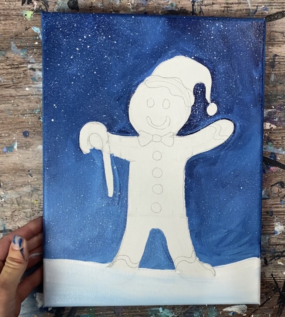 Gingerbread Man Acrylic Painting Tutorial - Tracie Kiernan - Step By ...