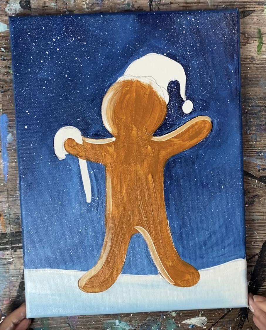 Gingerbread Man Acrylic Painting Tutorial - Tracie Kiernan - Step By ...