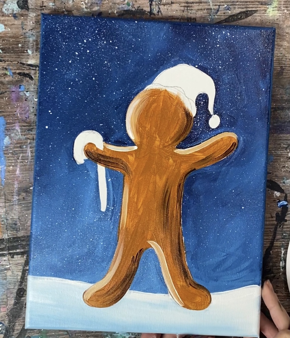Gingerbread Man Acrylic Painting Tutorial - Tracie Kiernan - Step By ...