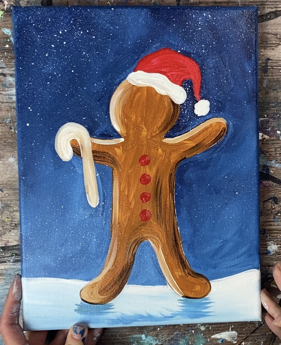 Gingerbread Man Acrylic Painting Tutorial - Tracie Kiernan - Step By ...