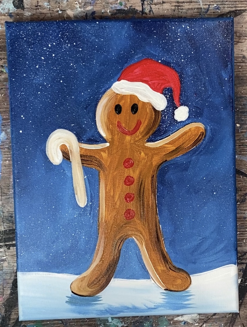 Gingerbread Man Acrylic Painting Tutorial - Tracie Kiernan - Step By ...