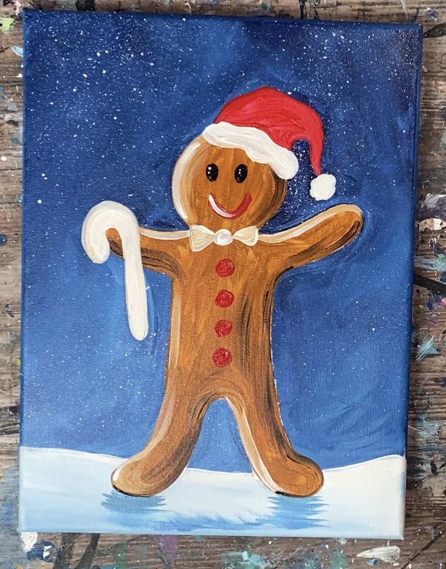 Gingerbread Man Acrylic Painting Tutorial - Tracie Kiernan - Step By ...