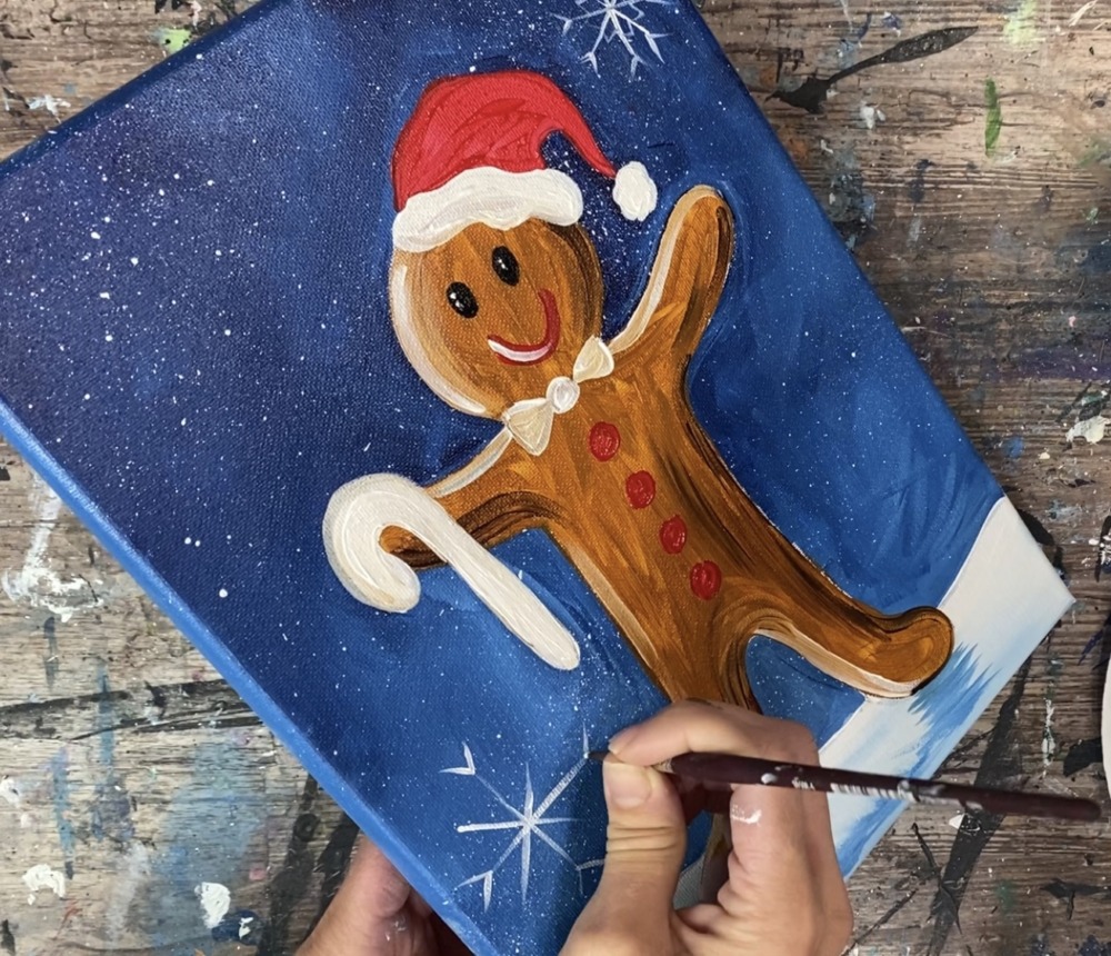 Gingerbread Man Acrylic Painting Tutorial - Tracie Kiernan - Step By ...