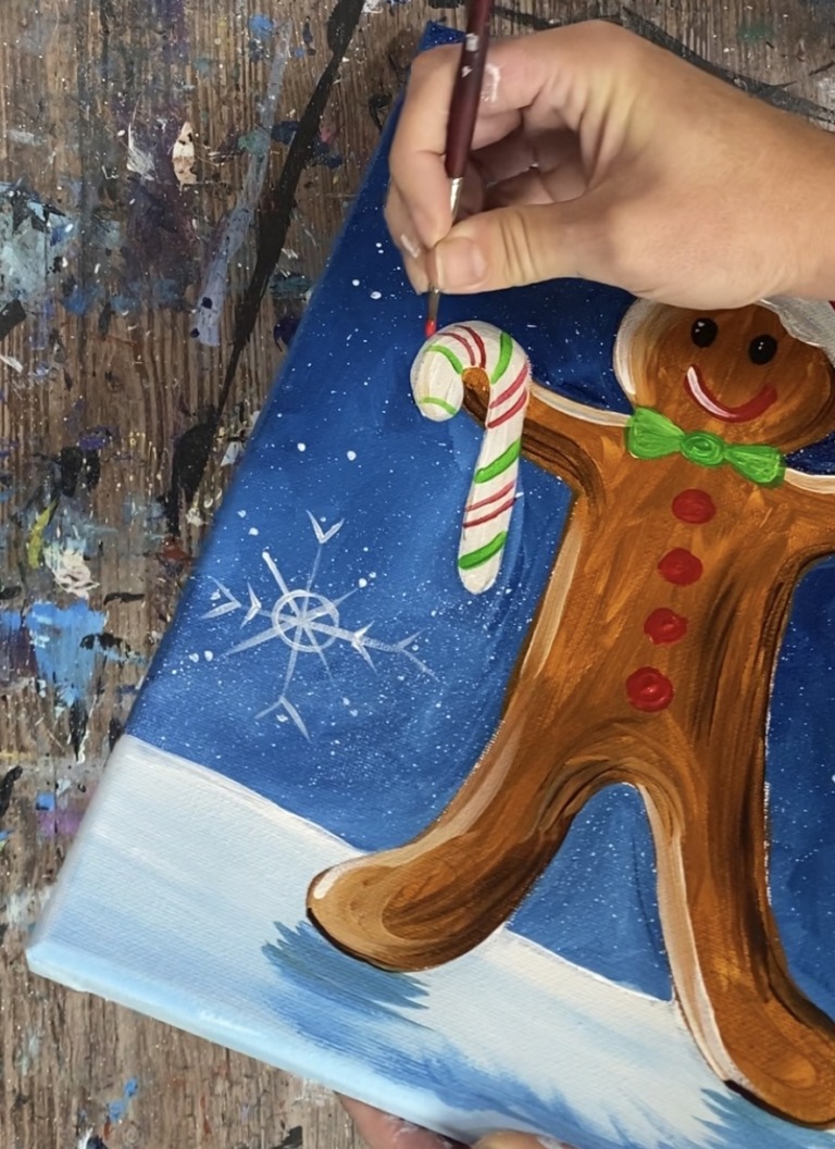 Gingerbread Man Acrylic Painting Tutorial - Tracie Kiernan - Step By ...