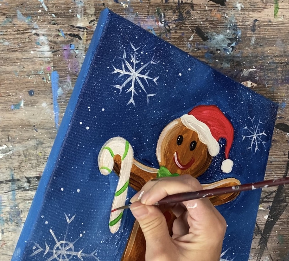 Gingerbread Man Acrylic Painting Tutorial - Tracie Kiernan - Step By ...