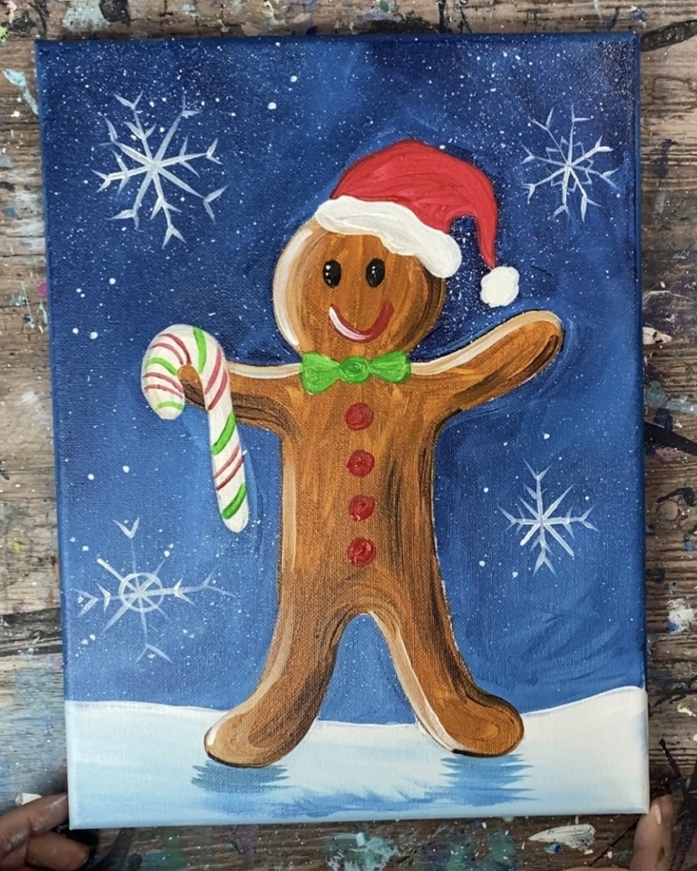 Gingerbread Man Acrylic Painting Tutorial - Tracie Kiernan - Step By ...