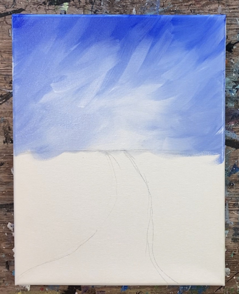 "Icy Winter Path" Acrylic Painting Tutorial - Tracie Kiernan - Step By ...