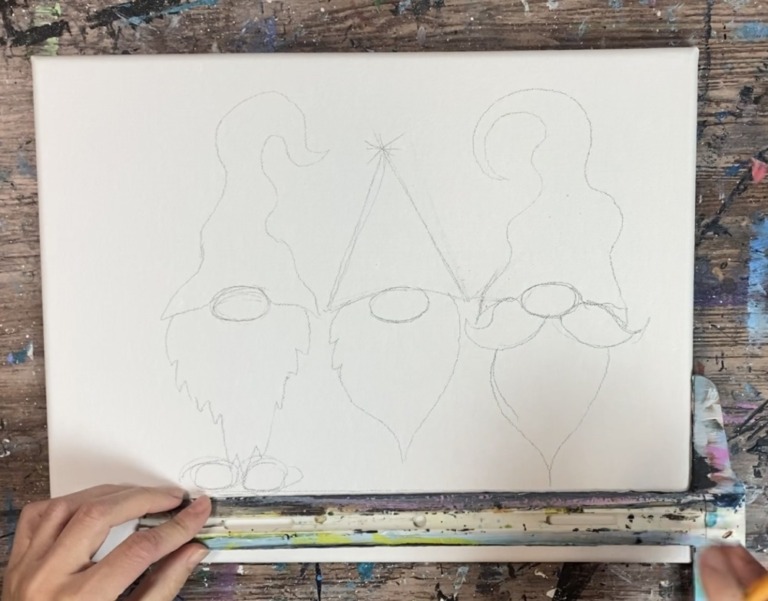 New Year Gnomes Acrylic Painting Tutorial - Tracie Kiernan - Step By ...