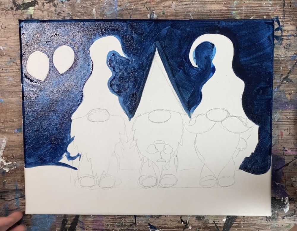New Year Gnomes Acrylic Painting Tutorial - Tracie Kiernan - Step By ...
