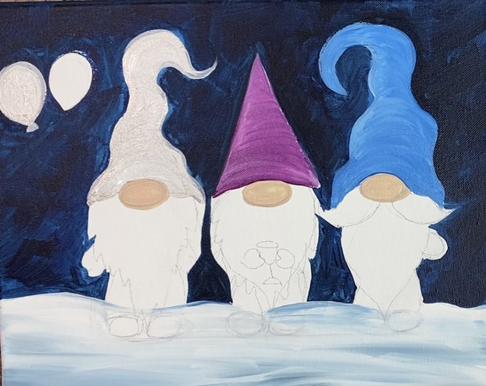 New Year Gnomes Acrylic Painting Tutorial - Tracie Kiernan - Step By ...