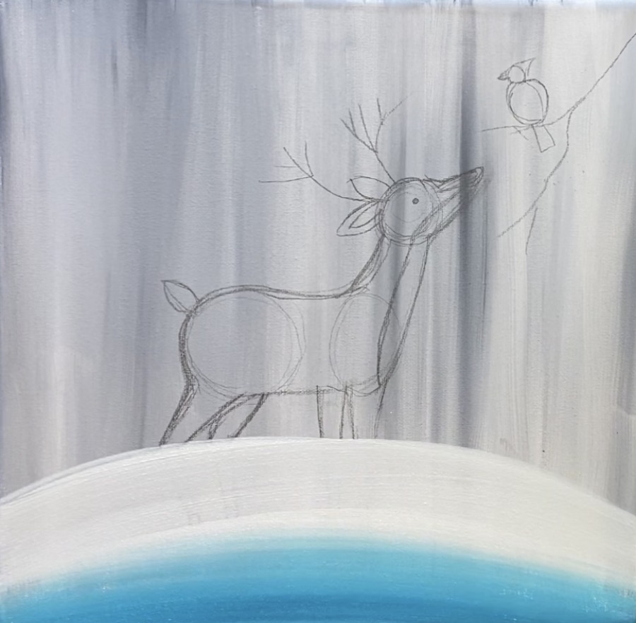 "Winter Friends" Acrylic Painting Tutorial - Tracie Kiernan - Step By ...