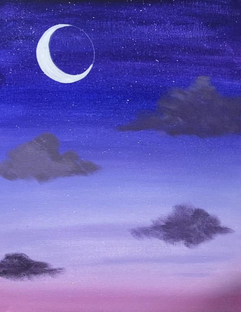 How To Paint Clouds Beginner Acrylic Tutorial