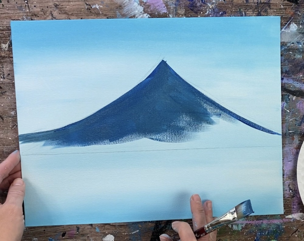 How To Paint Mount Fuji - Step By Step Acrylic Painting