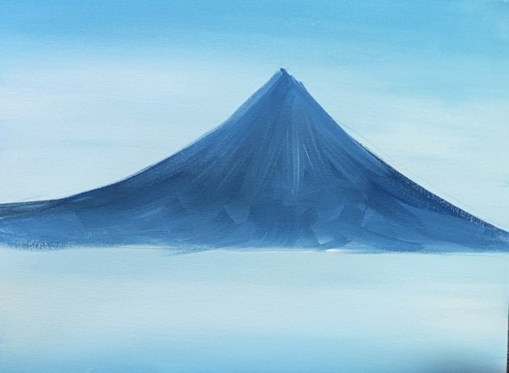 How To Paint Mount Fuji - Step By Step Acrylic Painting