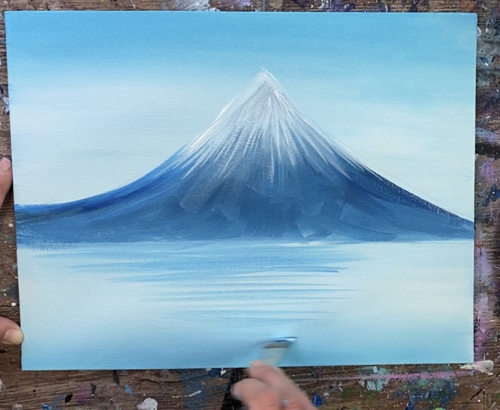 How To Paint Mount Fuji - Step By Step Acrylic Painting