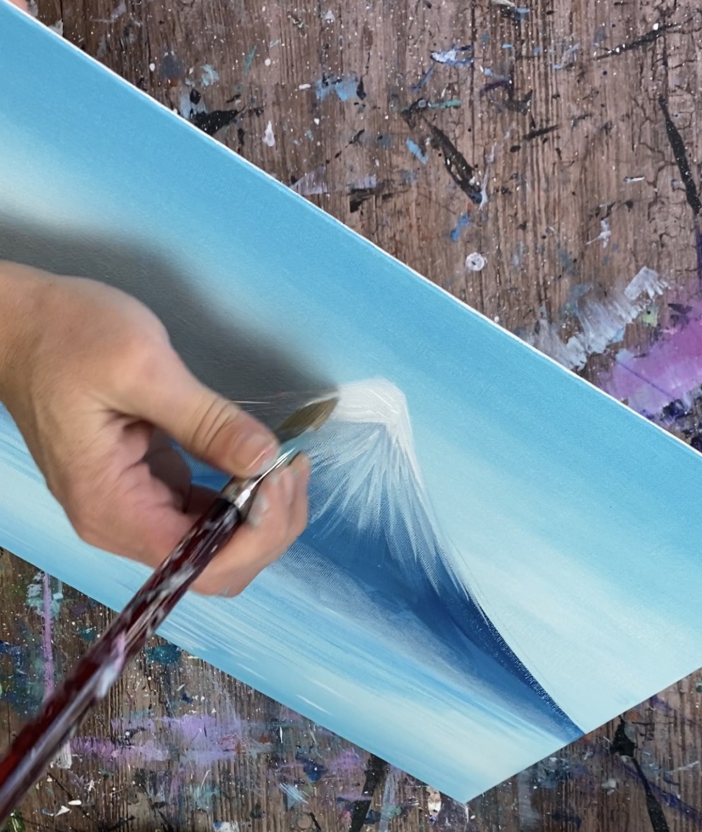 How To Paint Mount Fuji - Step By Step Acrylic Painting