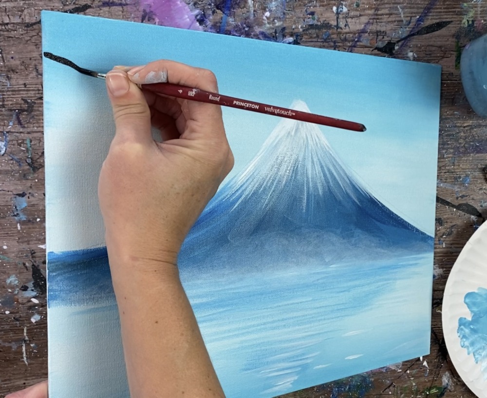 How To Paint Mount Fuji - Step By Step Acrylic Painting