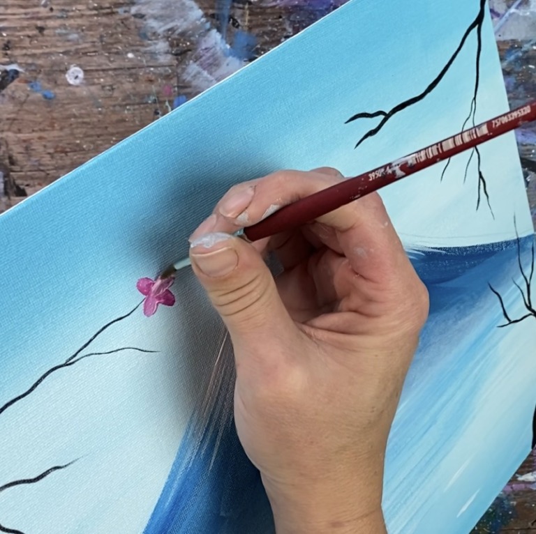 How To Paint Mount Fuji - Step By Step Acrylic Painting