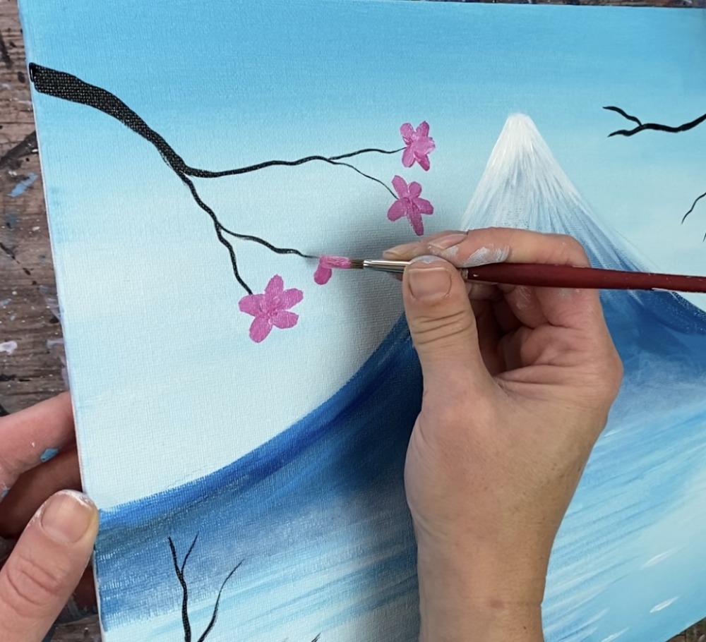 How To Paint Mount Fuji - Step By Step Acrylic Painting