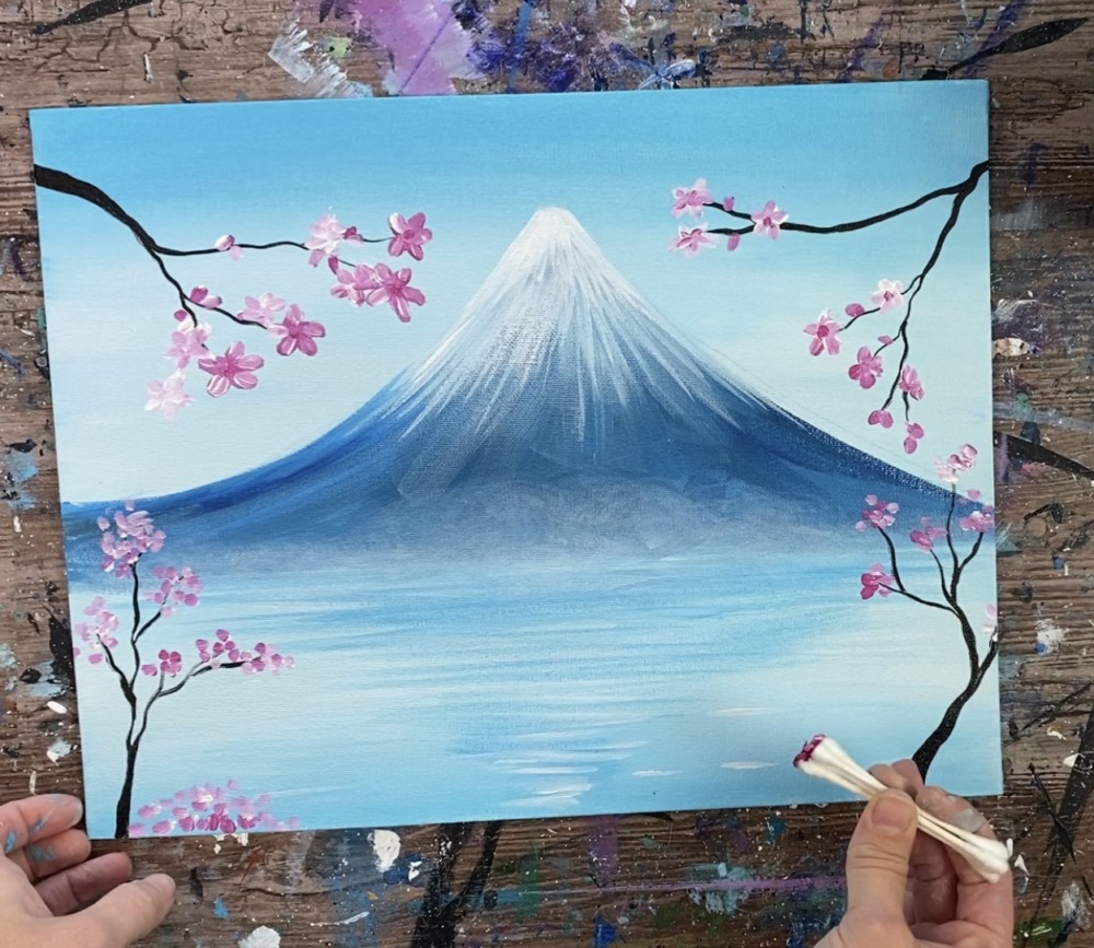 How To Paint Mount Fuji - Step By Step Acrylic Painting