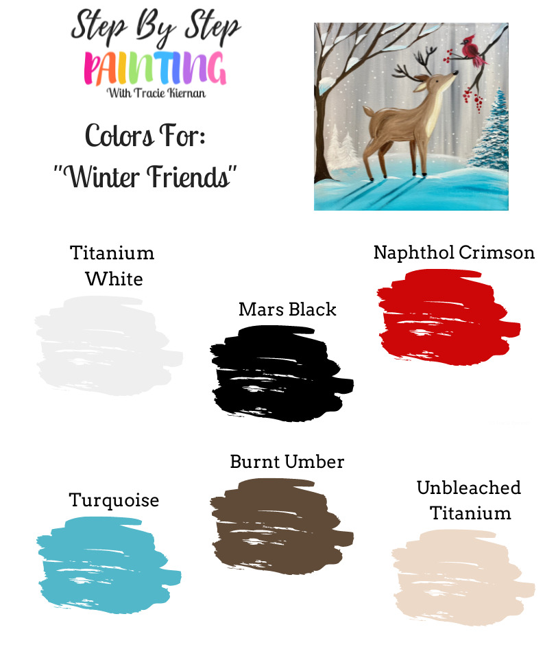 "Winter Friends" Acrylic Painting Tutorial - Tracie Kiernan - Step By ...
