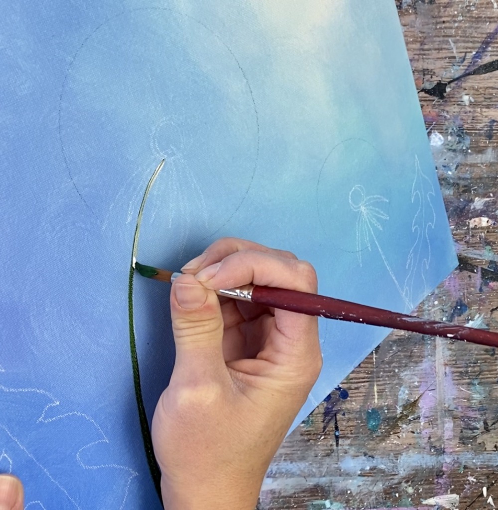 Painting Dandelions - Step By Step Acrylic Tutorial