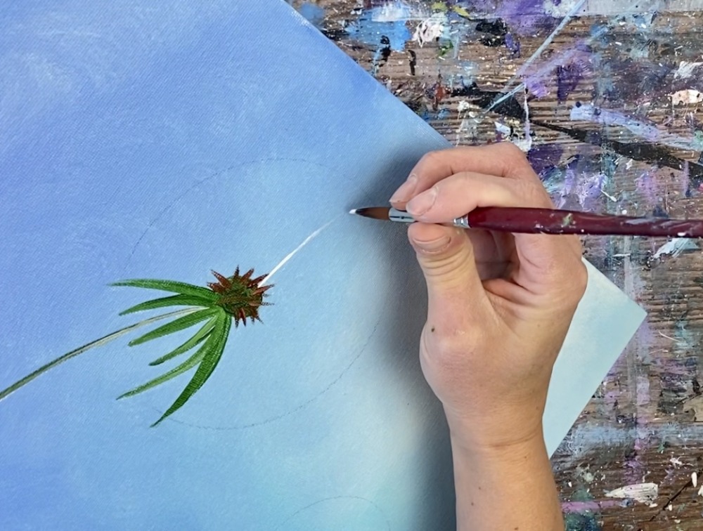 Painting Dandelions - Step By Step Acrylic Tutorial