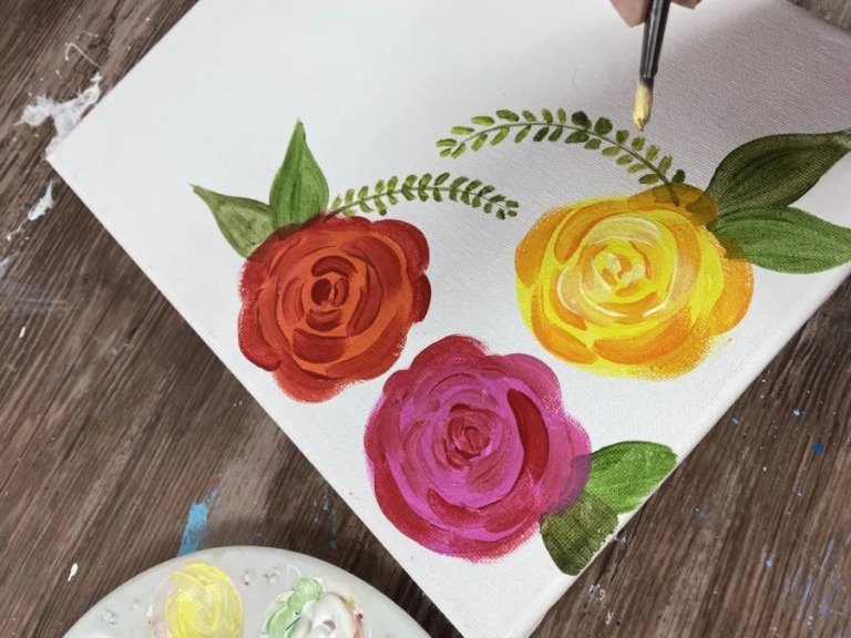 How To Paint Flowers - 10 Beginner Acrylic Flower Tutorials