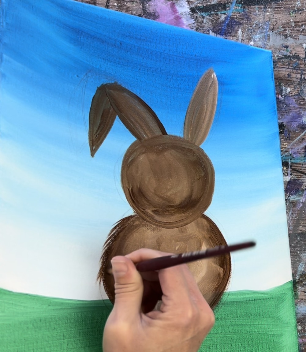 Chocolate Bunny Acrylic Painting Tutorial - Tracie Kiernan - Step By ...