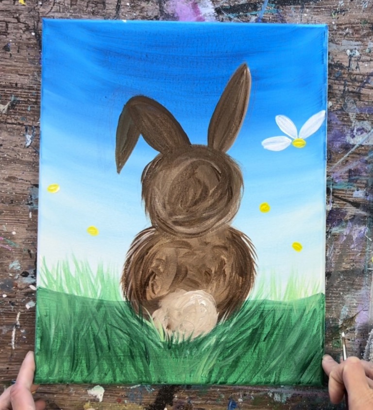 Chocolate Bunny Acrylic Painting Tutorial - Tracie Kiernan - Step By ...