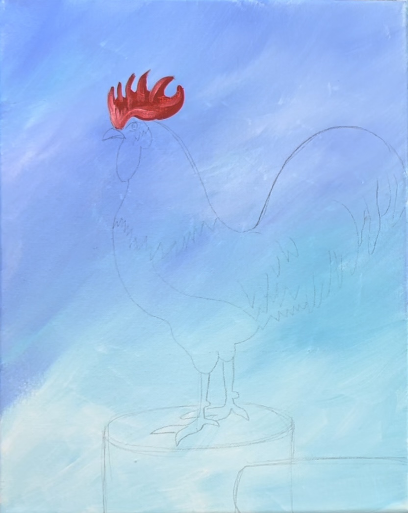 How To Paint A Rooster - Step By Step Acrylic Tutorial For Beginners