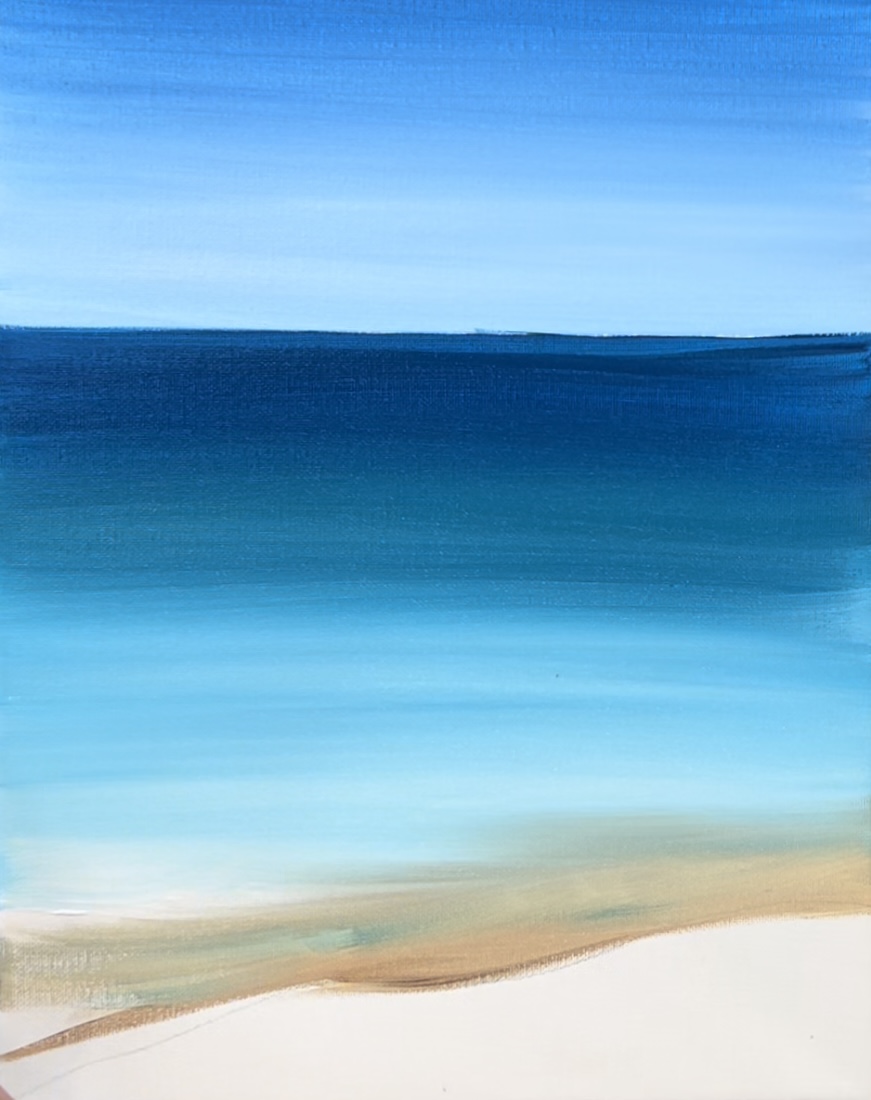 How To Paint A Beach - Acrylic Painting Tutorial
