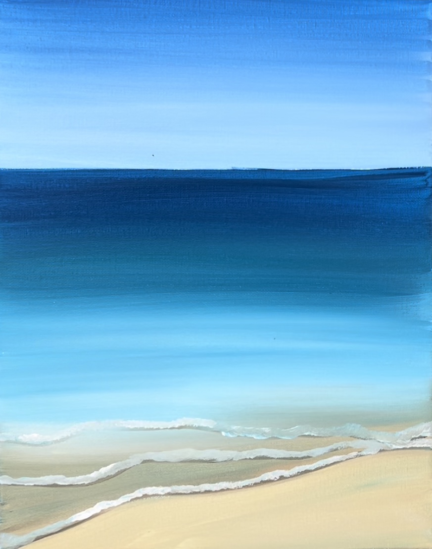 How To Paint A Beach - Acrylic Painting Tutorial