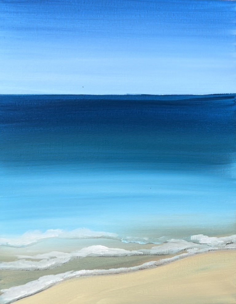 How To Paint A Beach - Acrylic Painting Tutorial