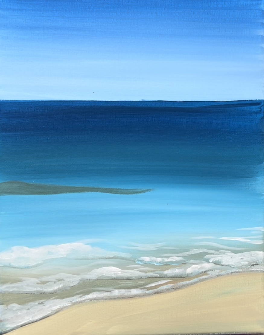 How To Paint A Beach - Acrylic Painting Tutorial