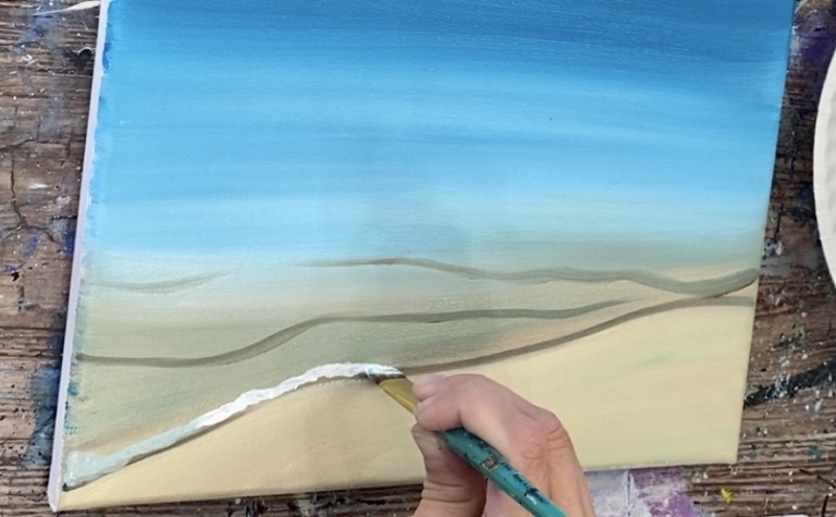 How To Paint A Beach - Acrylic Painting Tutorial